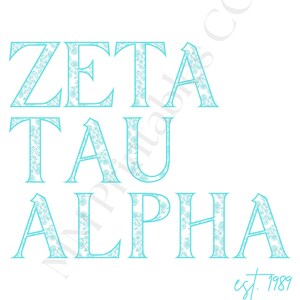Zeta Tau Alpha Wall Art Bundle | ZTA Sorority Digital Prints, Crown ...