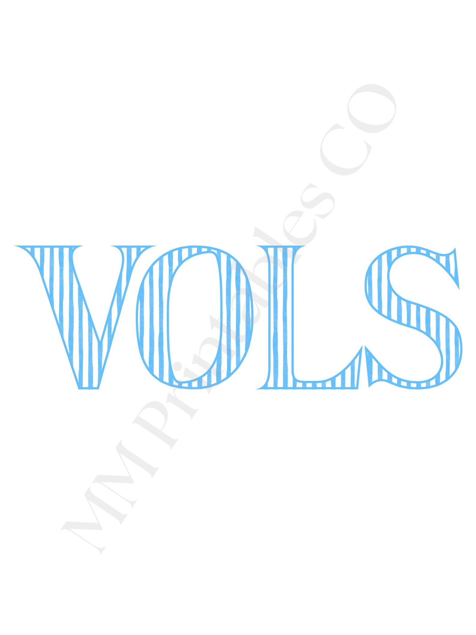 Tennessee Vols Wall Art Bundle | Minimalist Blue Striped State Print ...