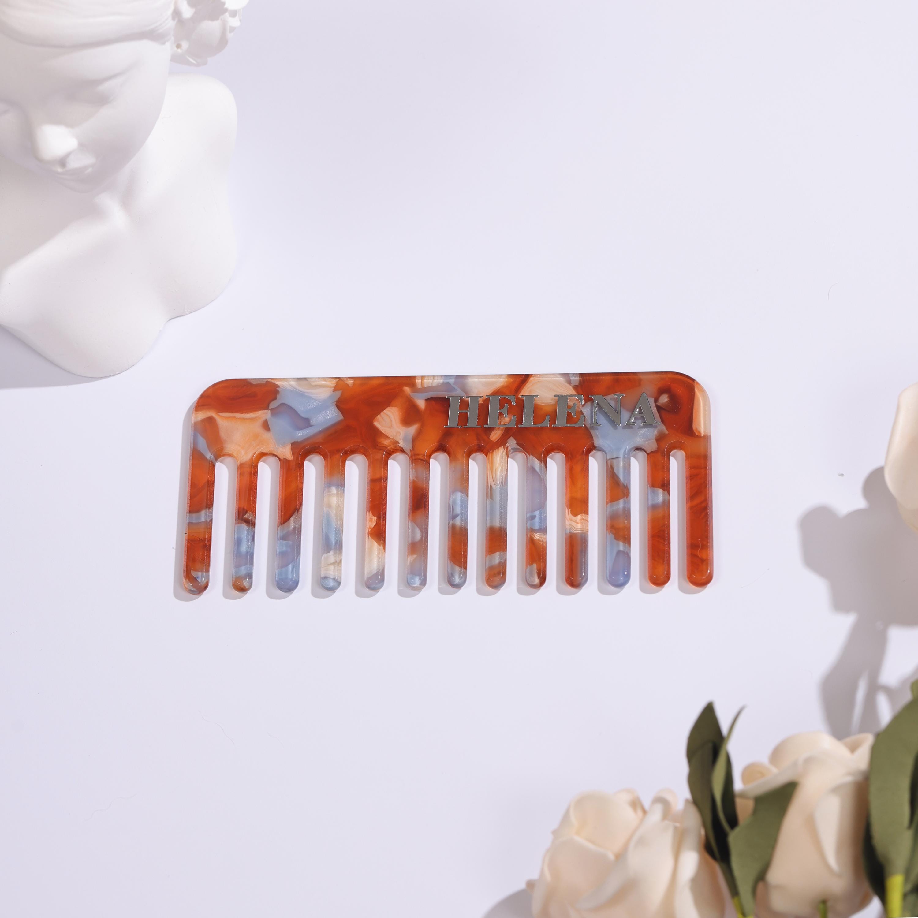 Custom Name Combs,personalized Initial Acetate Combs,marble Combs ...