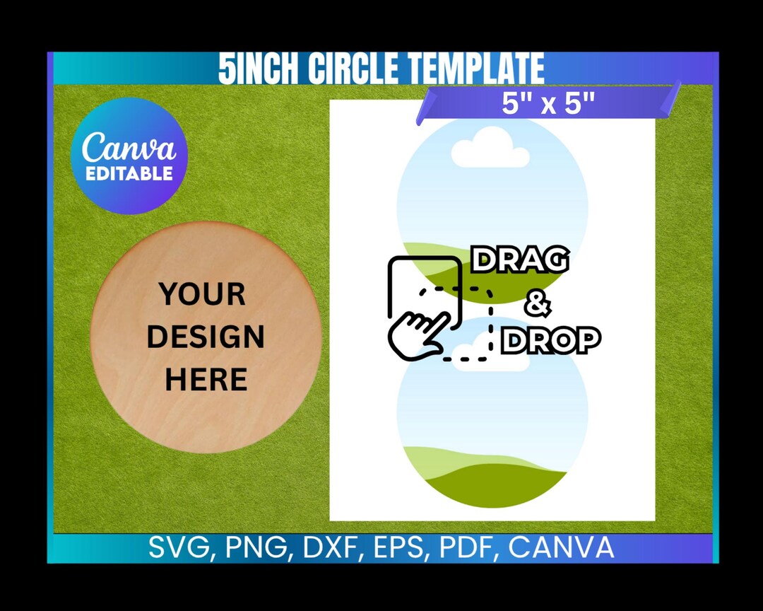 5 Inch Circle Template, Circle SVG, Round Label Template, Sticker ...
