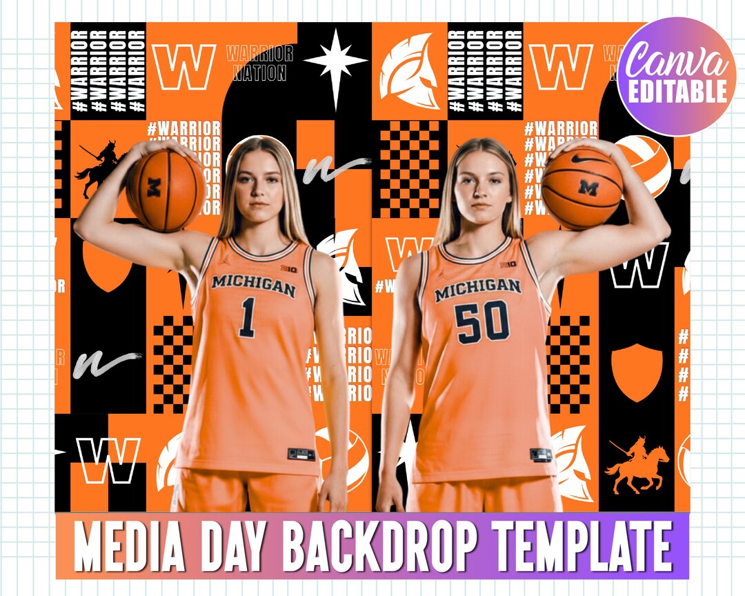 Media Day Backdrop Template, Backdrop Media Day ,editable Media Day ...