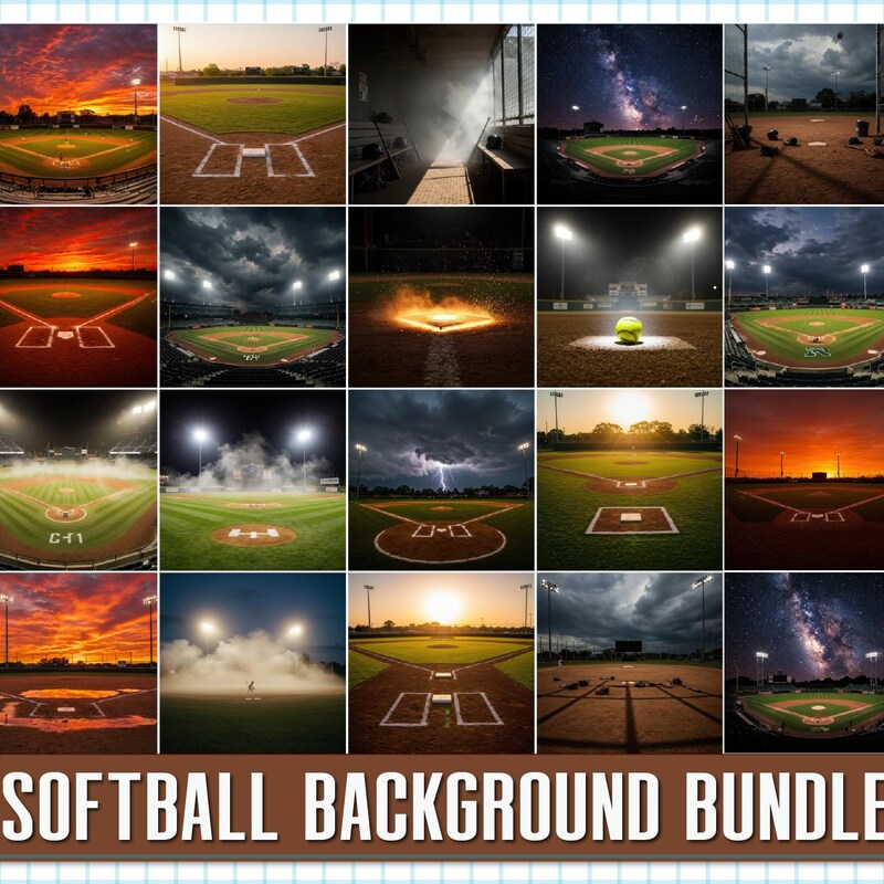 Softball Background - Etsy