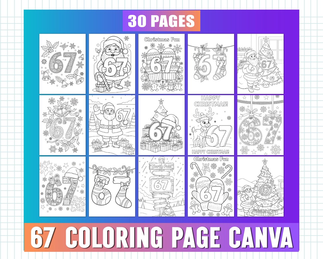 6 7 Christmas Coloring Pages Bundle, Elf Santa Printable Coloring Page ...