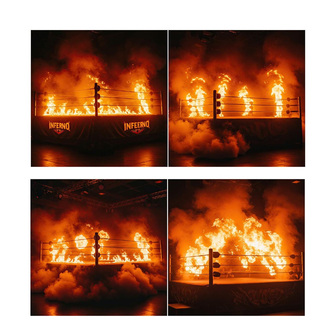 Wrestling Sports Backgrounds & Overlay Bundle, Smoke Lightning Overlays ...