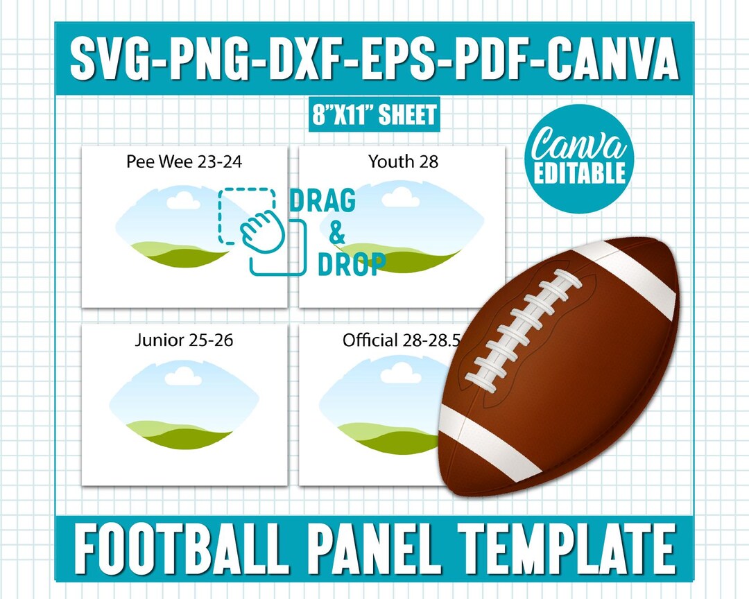 4 Football Panel Template, Football Ball Leather Blank Template, Sports ...