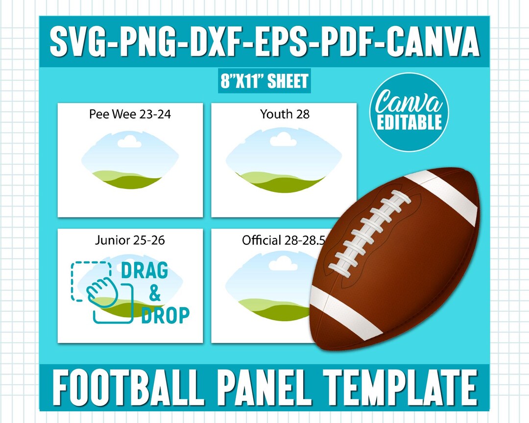 Football Panel Template,, Canva Drag and Drop Football Ball Leather ...