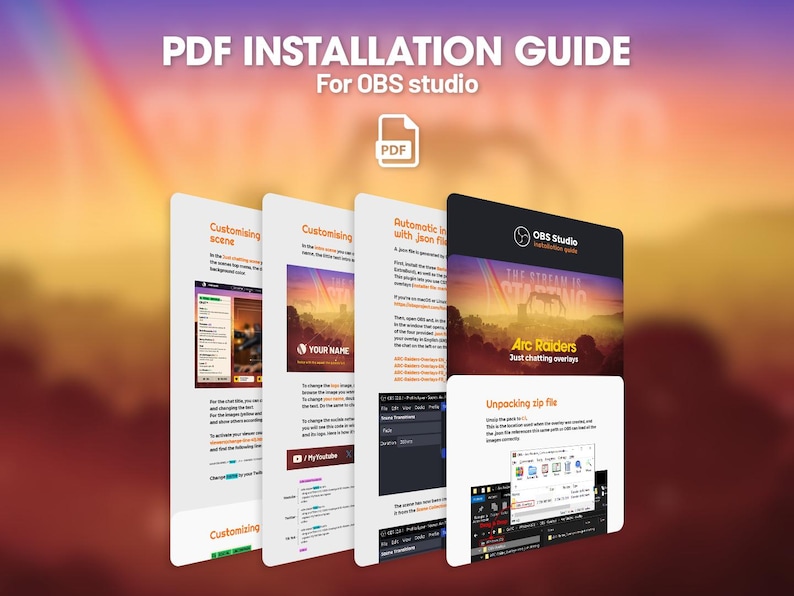 Arc Raiders Twitch Overlay Pack Just Chatting Stream Package OBS Studio ...