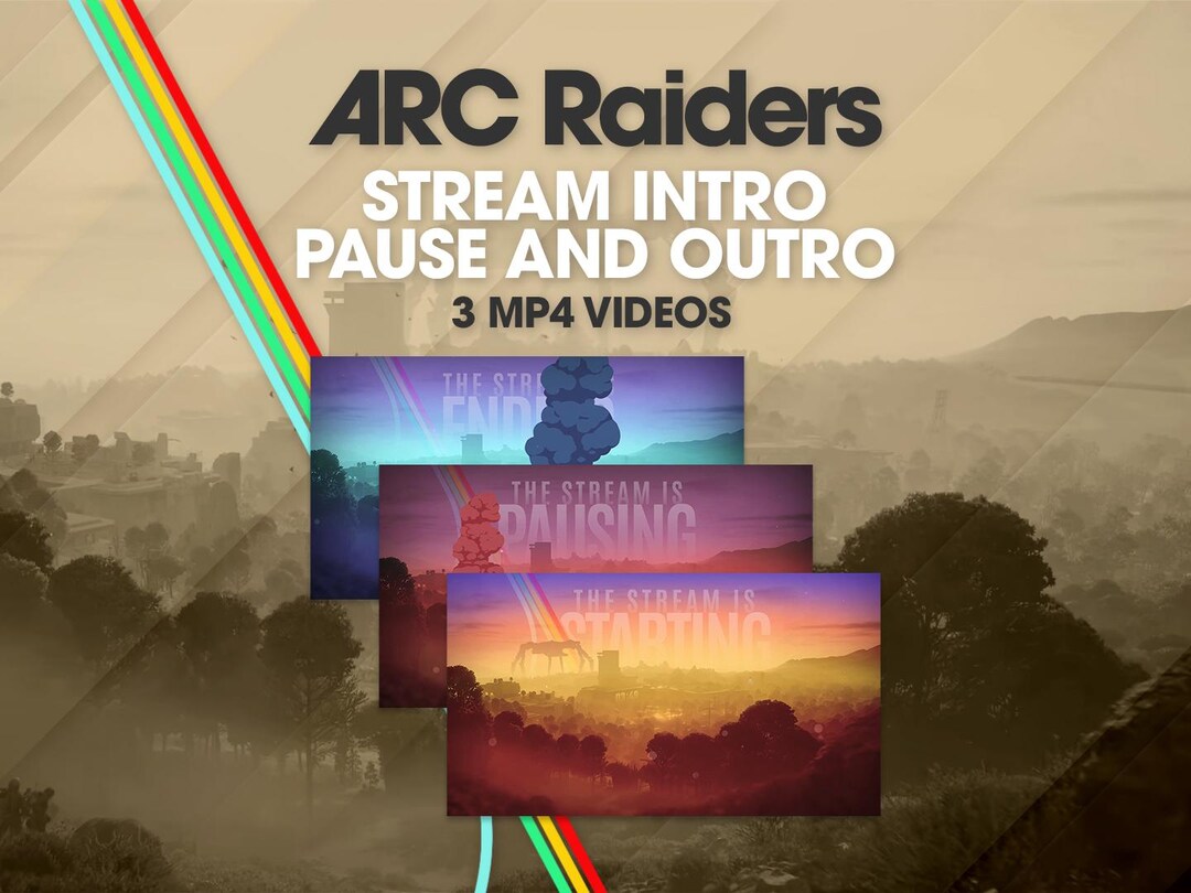 Arc Raiders Animated Stream Overlay Pack – Twitch Intro Outro Pause ...