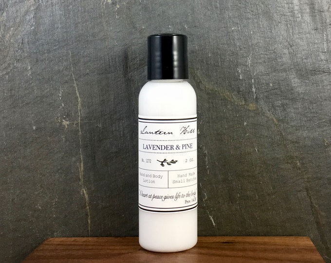 Lavender & Pine Hand and Body Lotion - 2 Oz. Snap Lid - Etsy