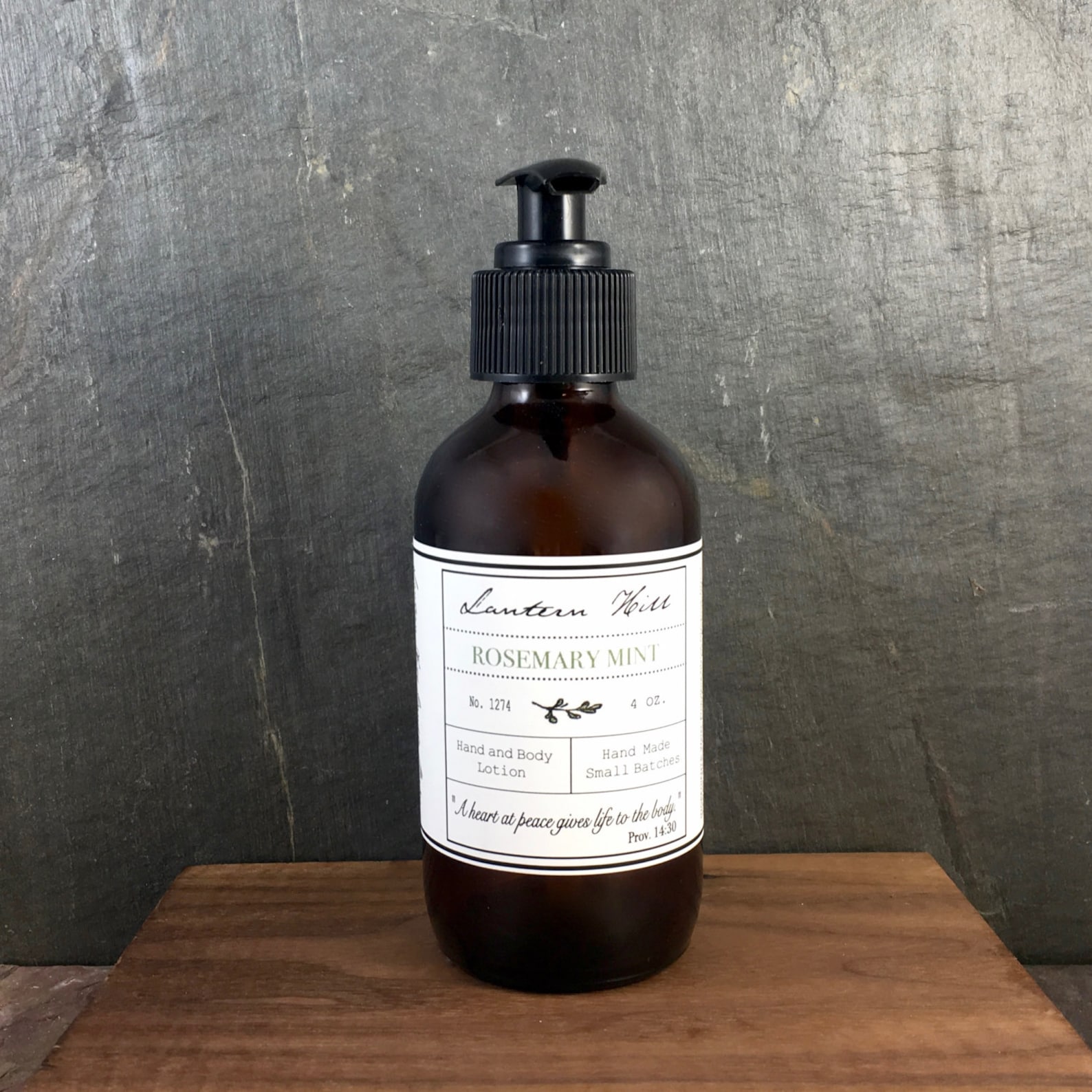 Rosemary Mint Hand and Body Lotion - Amber Glass Pump - Etsy