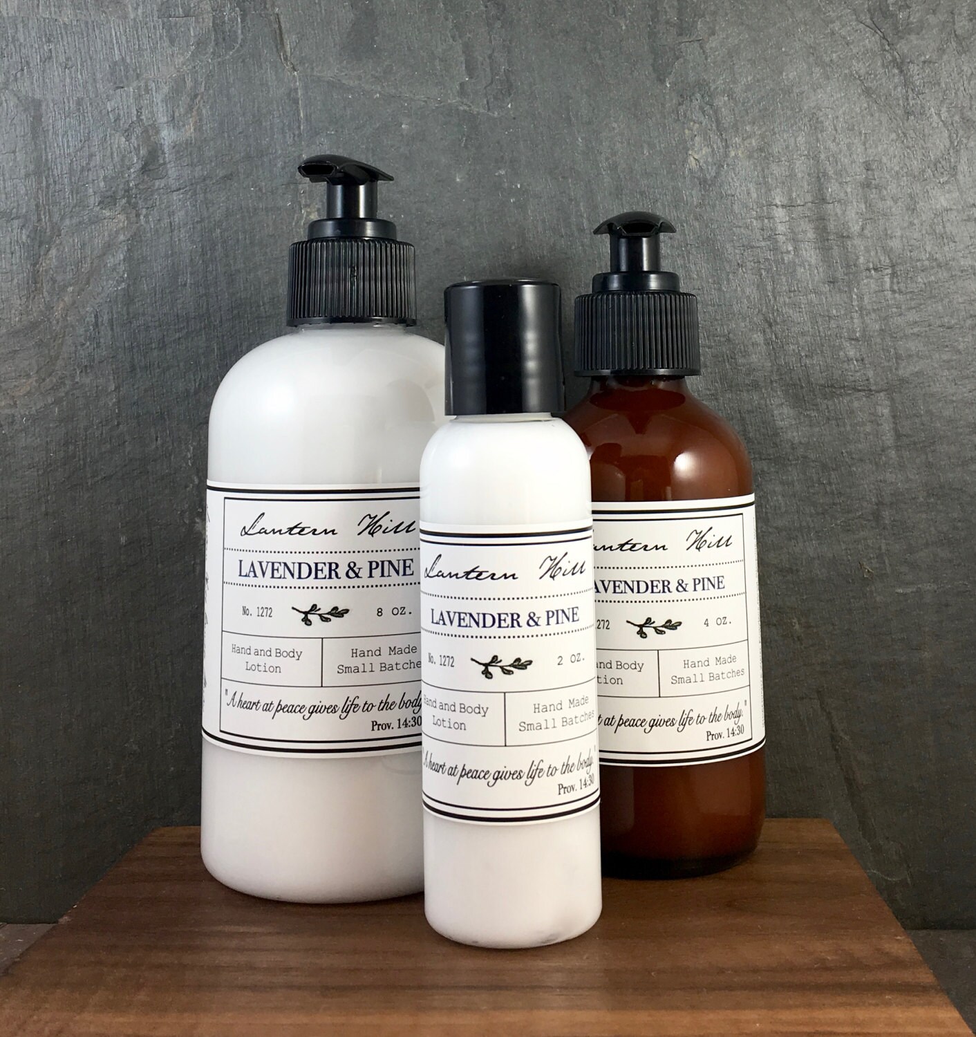 Lavender & Pine Hand and Body Lotion - 8 Oz. Pump - Etsy