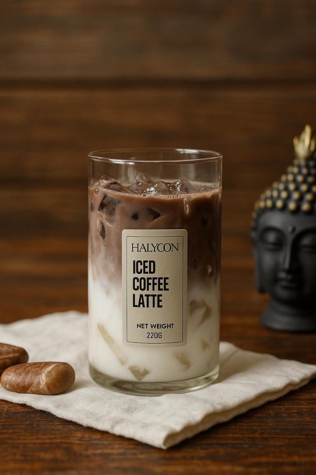 Iced Coffee Candle 7.5 Oz Iced Latte Coffee Scented Coffee With Ice ...