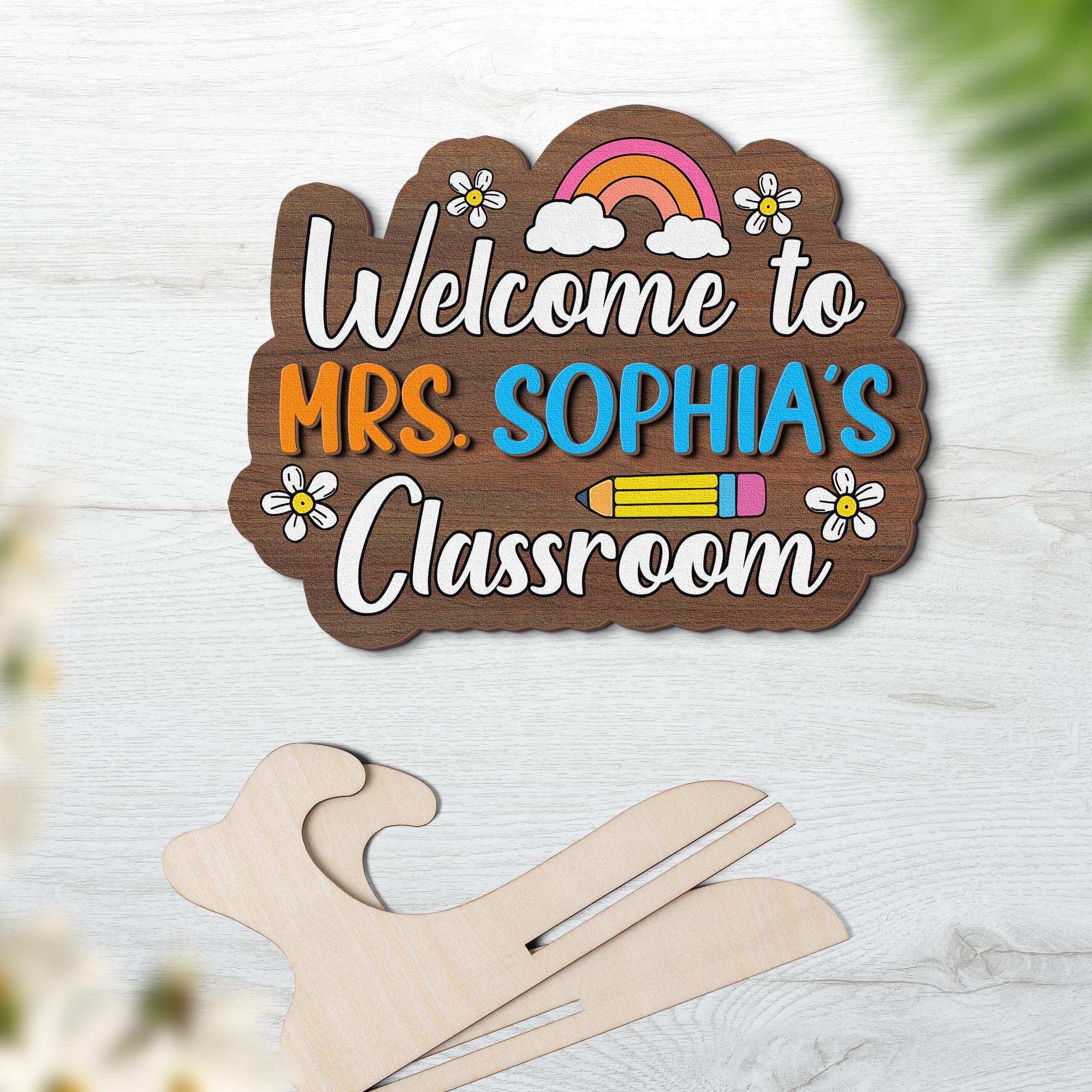 Personalized 3D Teacher Door Hanger, Teacher Gifts, Teacher Welcome ...