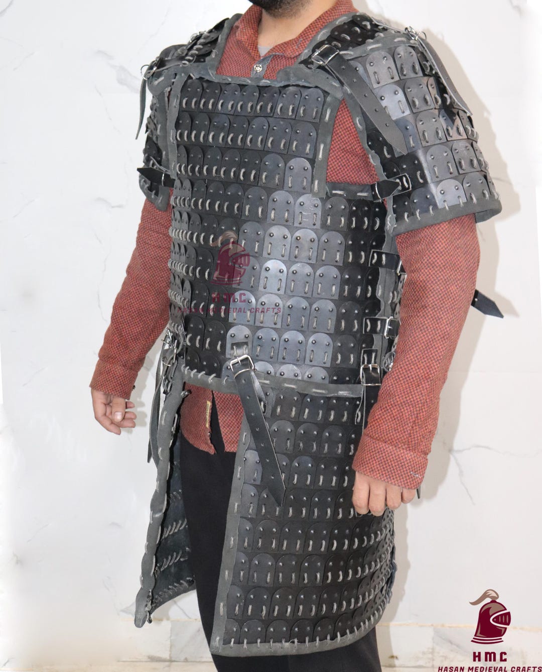 Buy Blackened Steel Lamellar Armor – U-shape Plates With Tassets ...
