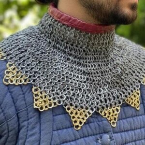 SS Zigzag Riveted Chainmail Bishop Mantle 8 MM Piece for Larp , Sca ...