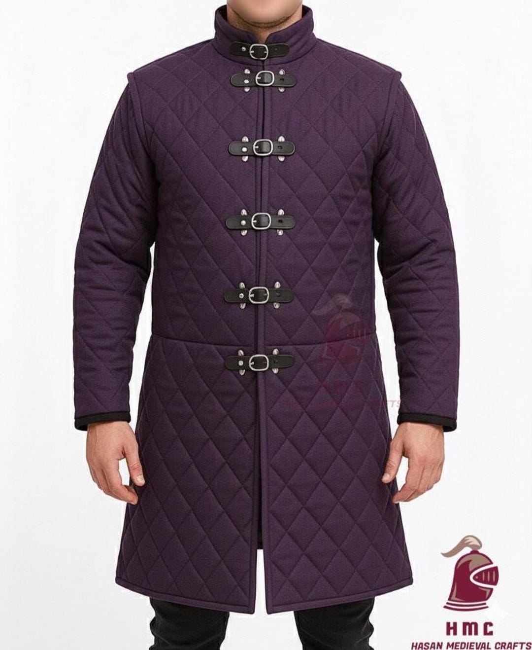 Medieval Men’s Aketon Gambeson – Full Length Quilted Padded Armor ...