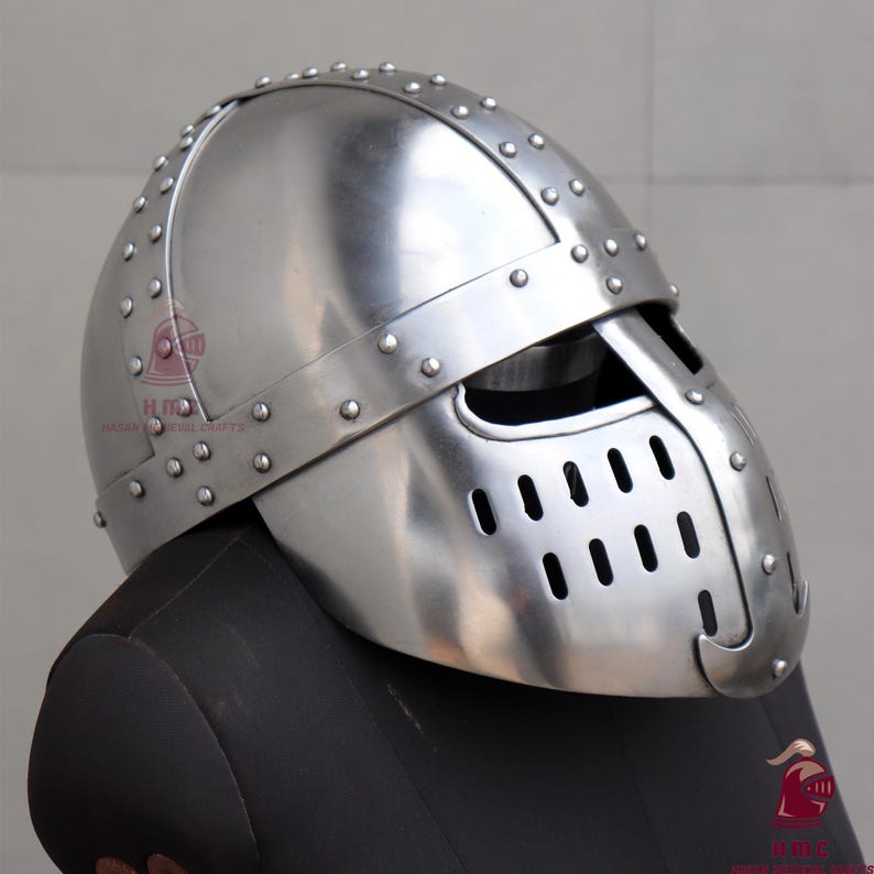 Buy Medieval Spangen Norman Warrior Helmet With Face Protection Best ...