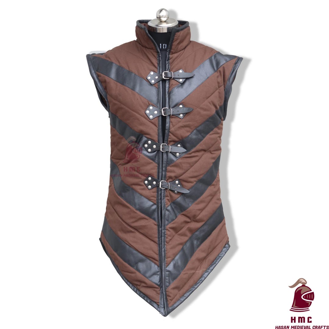 Medieval Padded Armor, Medieval Gambeson, Long Padded Jacket, Larp ...