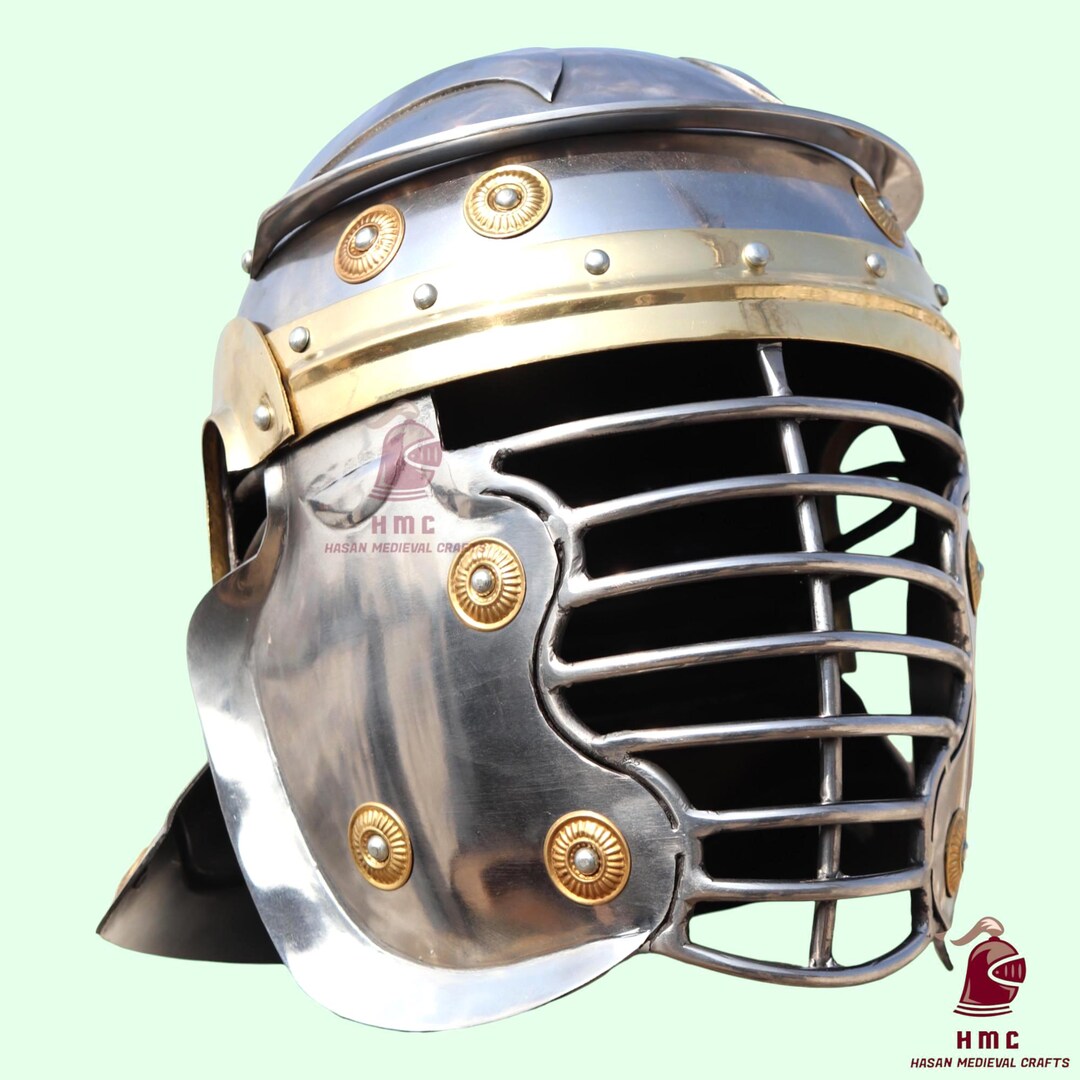 Roman Helmet SCA/HMB– Polished 14-gauge Steel Best Gift for Christmas ...