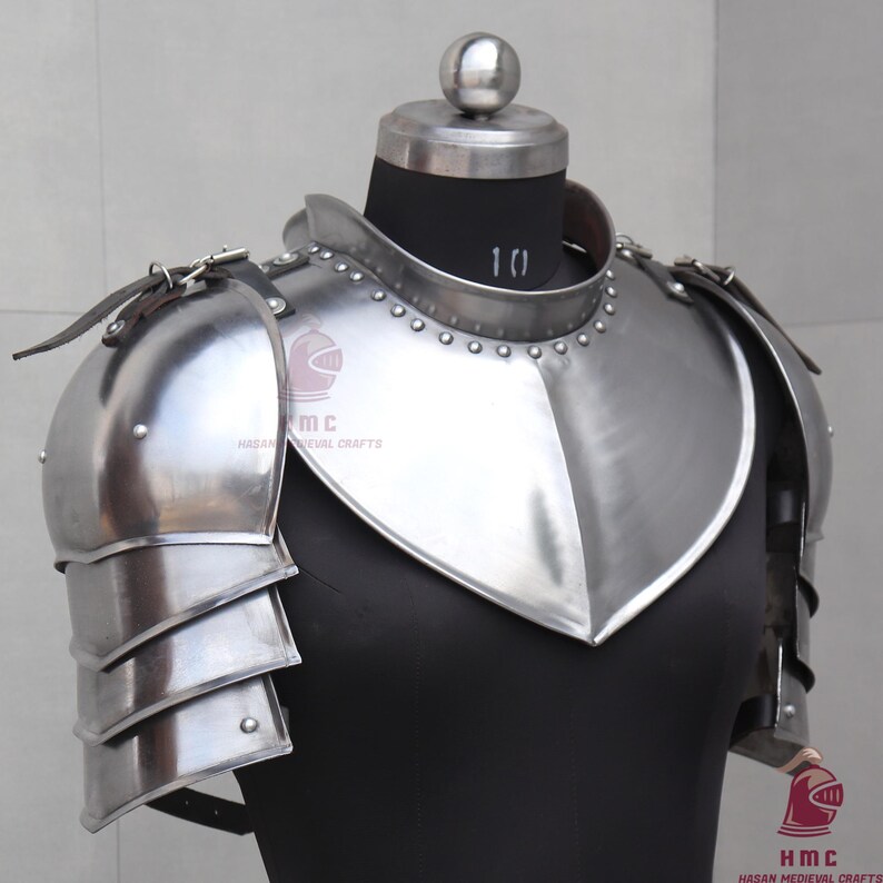 Brave Lady Medieval Armour Set – Gorget With Pauldrons for Knights Best ...