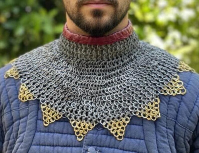 SS Zigzag Riveted Chainmail Bishop Mantle 8 MM Piece for Larp , Sca ...
