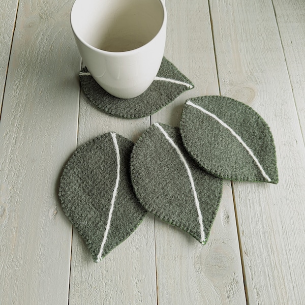 Leaf Coasters - Etsy
