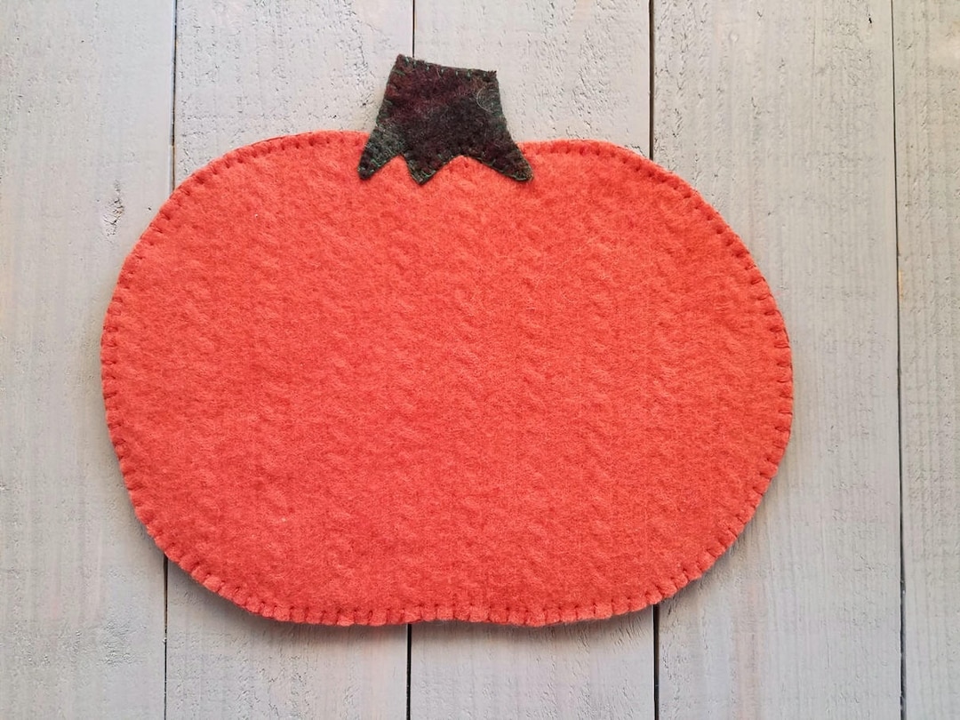 Pumpkin Candle Mat - Mug Rug - Etsy