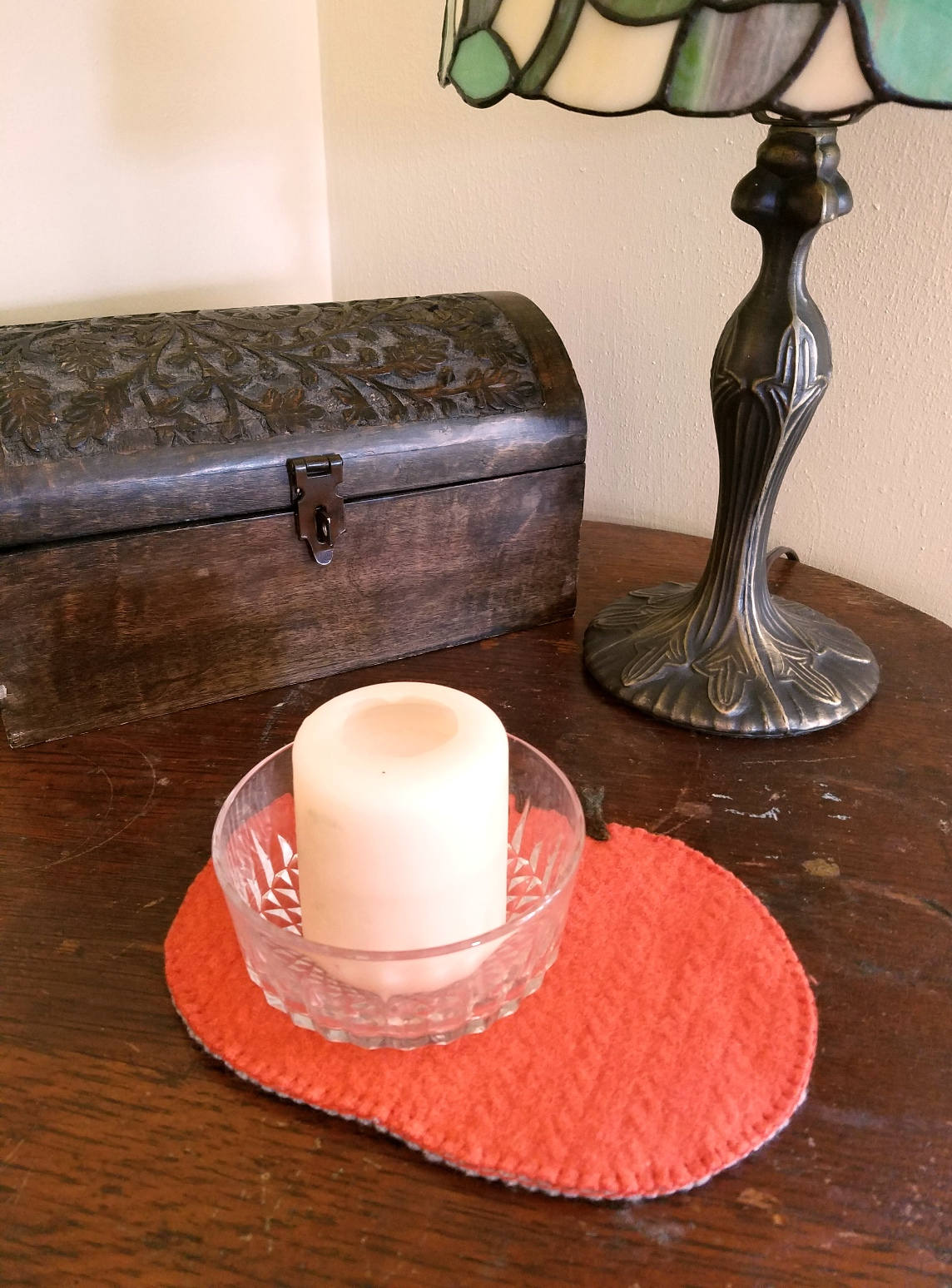 Pumpkin Candle Mat - Mug Rug - Etsy