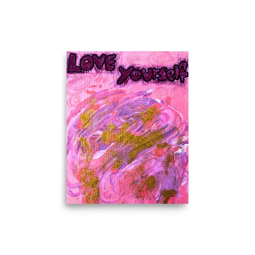 Quote Poster - Love Yourself, Art Print Poster, Motivational Poster ...
