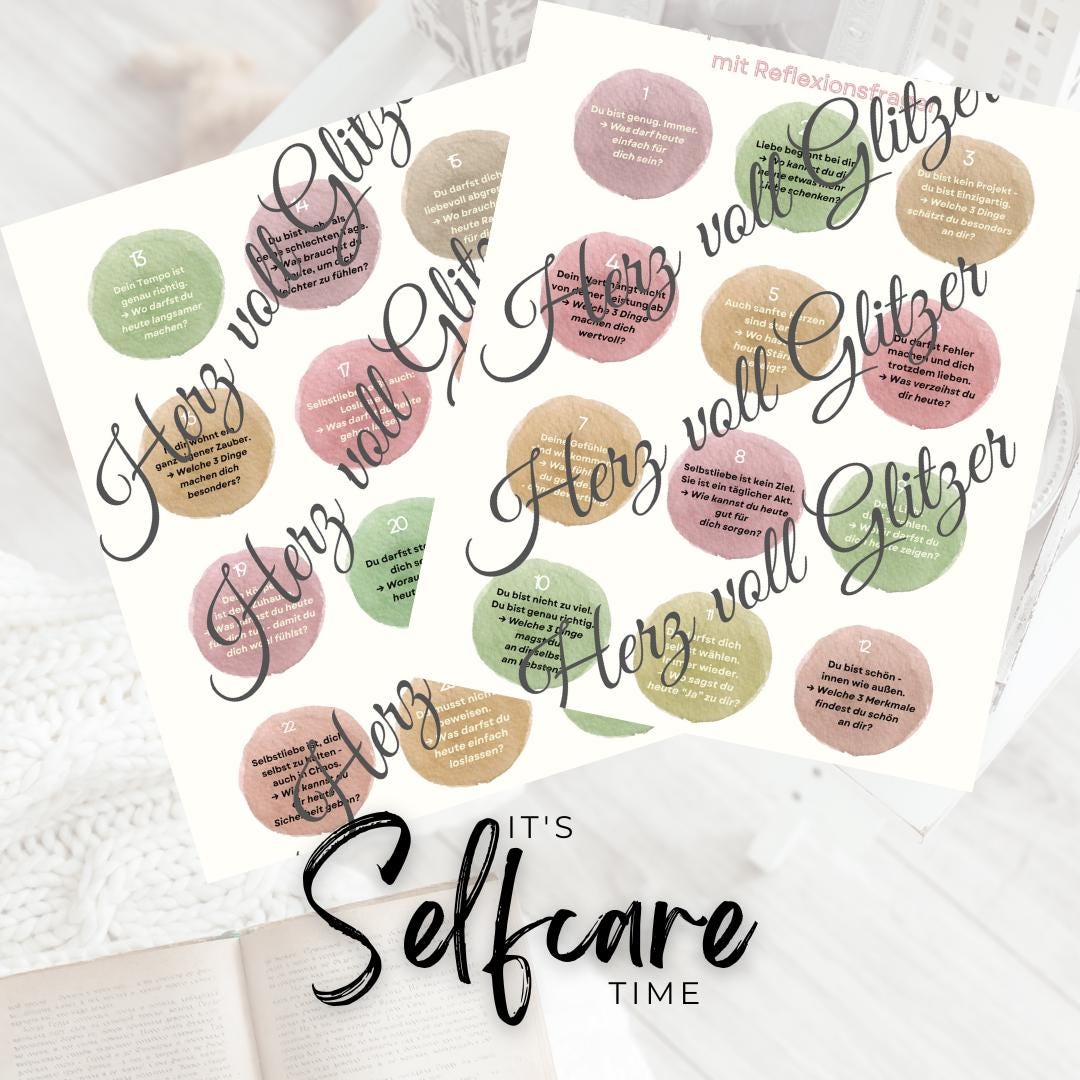 Advent Calendar With 24 Self-love Impulses and Reflection Questions ...
