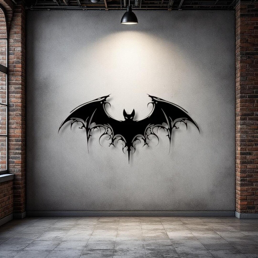Gothic Bat Wings Metal Wall Art Dark Fantasy Halloween Home Decor - Etsy