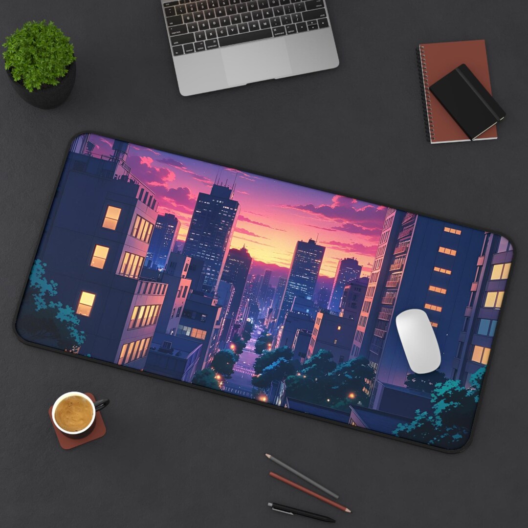 Anime Desk Mat, Mouse Pad, Office Decor for Women, Aesthetic Cubicle ...