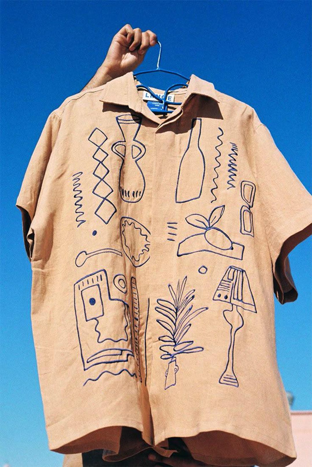 Embroidered Linen Cotton Shirt: Unisex Sustainable Fabric - Etsy