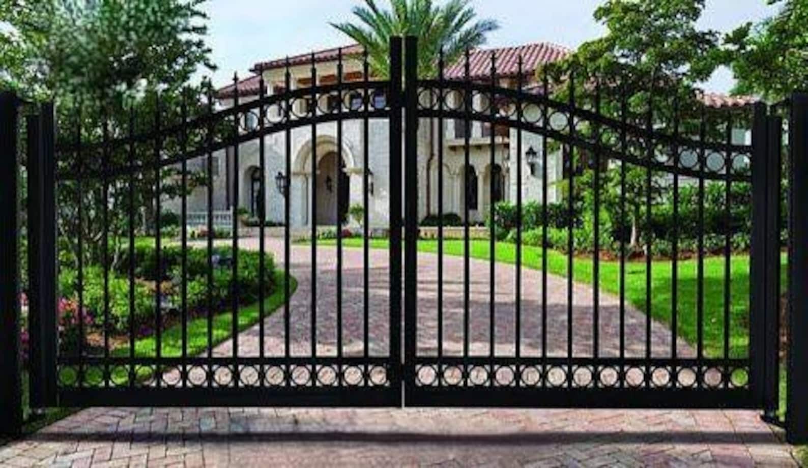 Driveway Metal Gate / Swing Gate - Donuts Design - MG0009 - Etsy