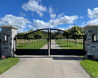 Driveway Metal Gate / Swing Gate - Twin Wave Design - MG0011 - Etsy