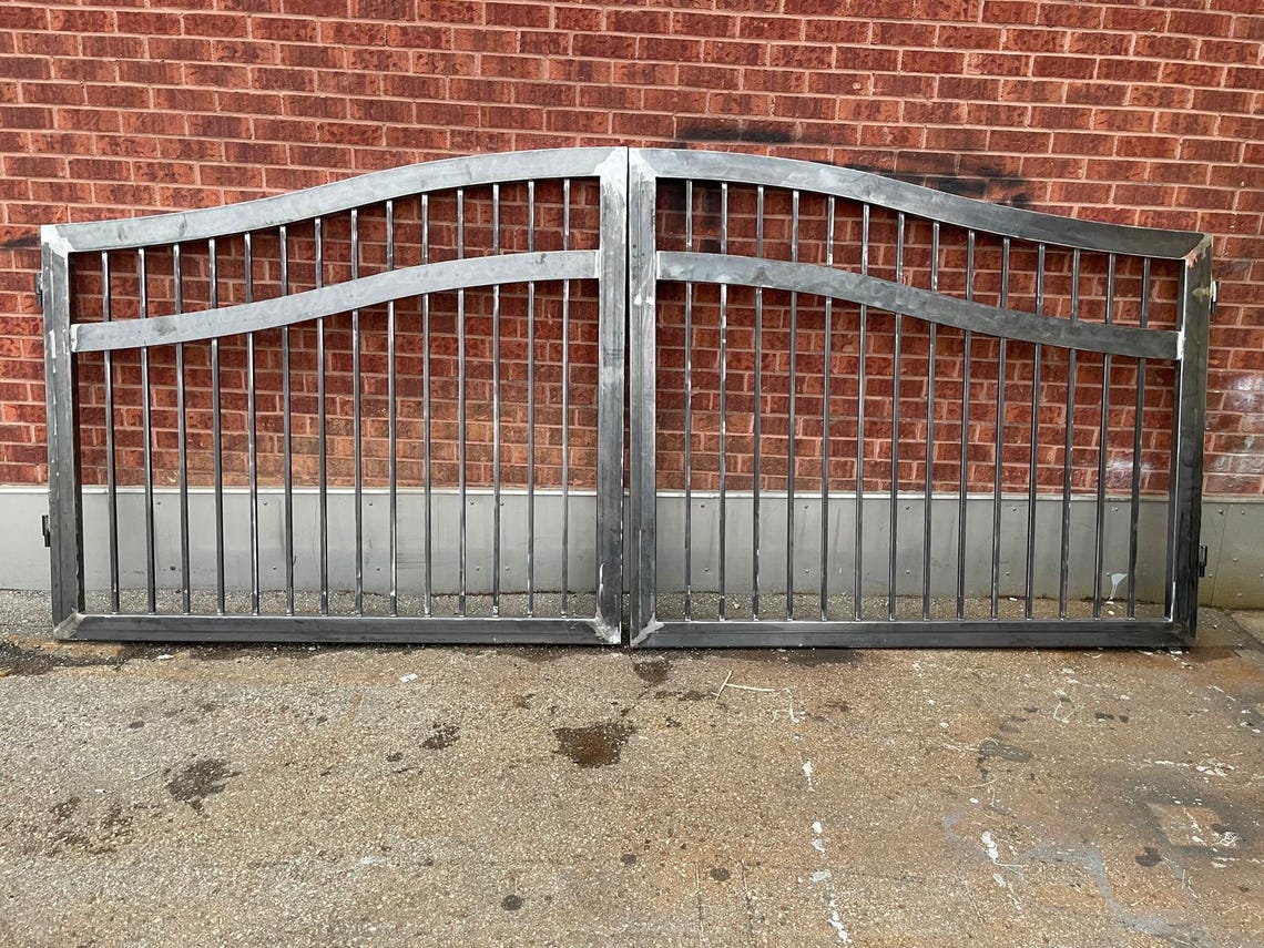 Driveway Metal Gate / Swing Gate - Twin Wave Design - MG0011 - Etsy