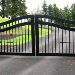 Driveway Metal Gate / Swing Gate - Twin Wave Design - MG0011 - Etsy