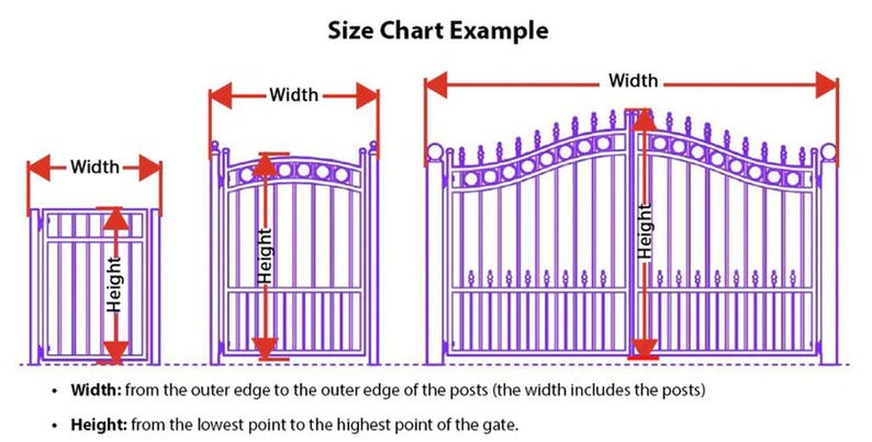 Driveway Metal Gate / Swing Gate - Sharpify Design - MG0013 - Etsy