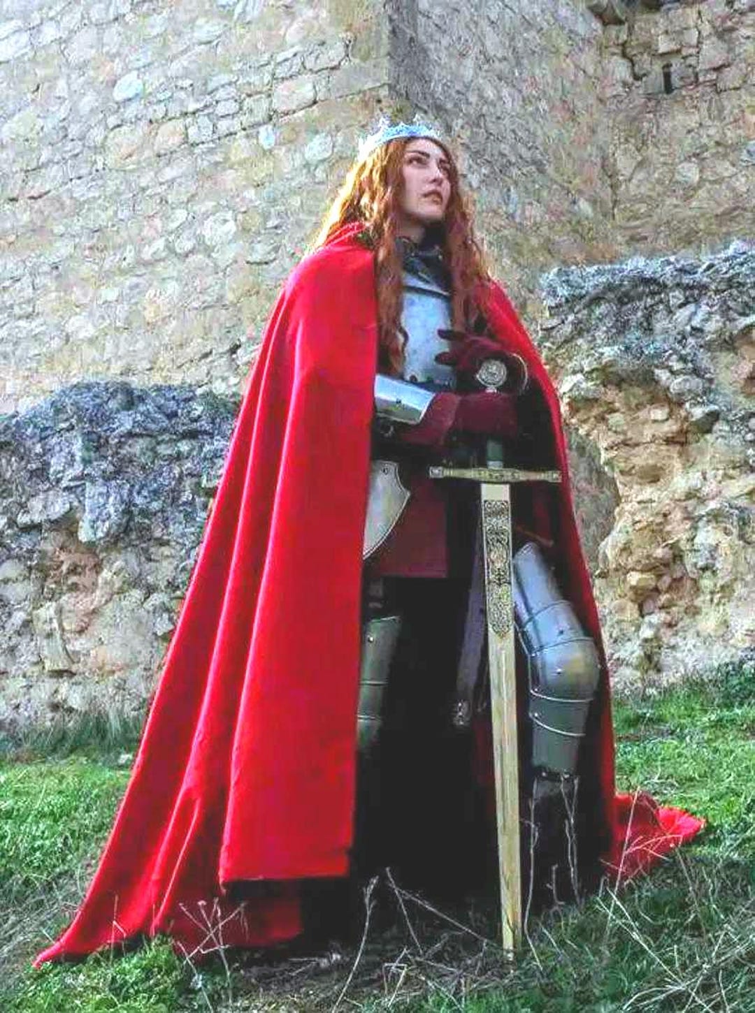 Medieval Royal Empire Queen of Valkyrie Full Body Armor Costume Female ...