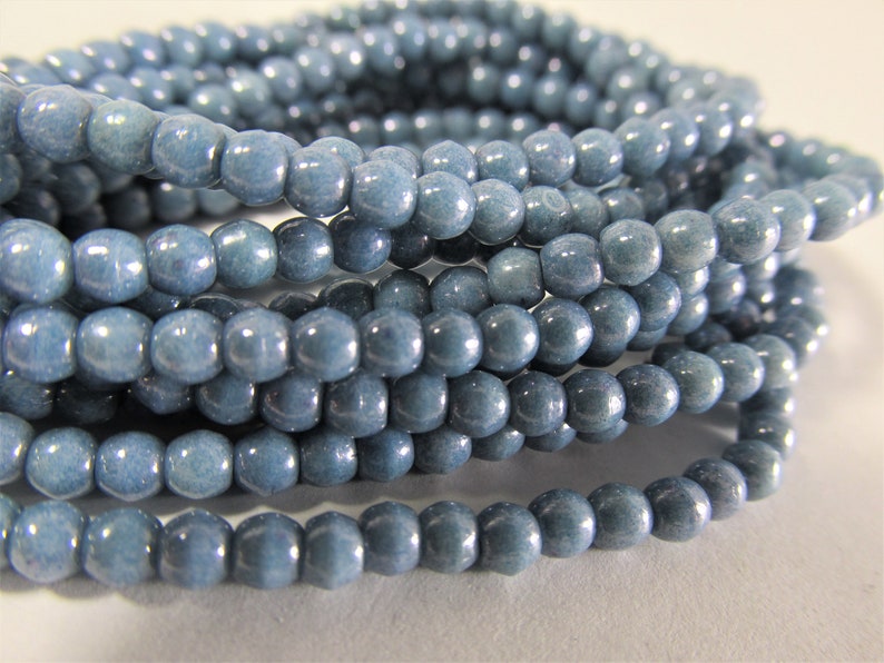 Light Slate Blue 3mm Czech Glass Round Druk Jewelry Beads 50 | Etsy