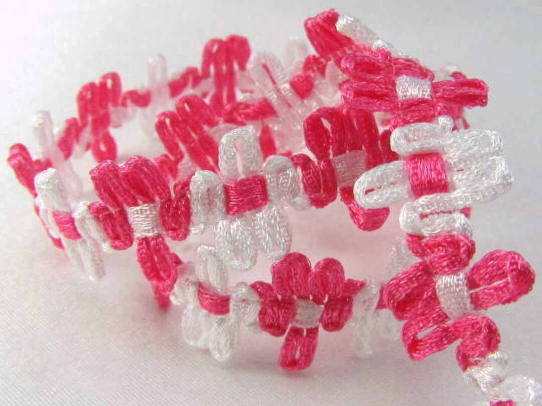 Daisy Flower 10mm Narrow Trim by the Yard in Hot Pink White - Etsy