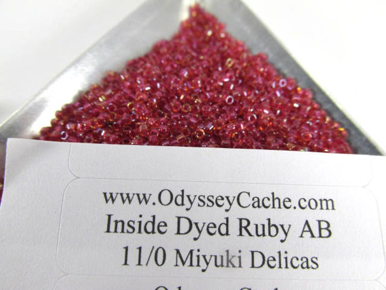 Inside Dyed Ruby AB Miyuki Delica 11.0 Seed Beads 8 Grams - Etsy
