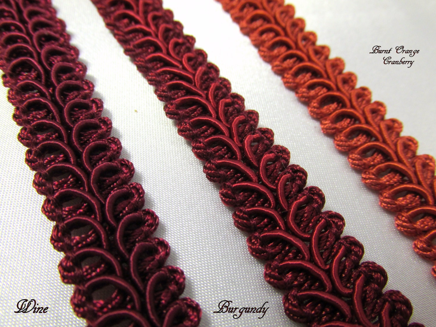 Cranberry 1/2 inch Raised Heavy Gimp Decorator or Upholstery | Etsy