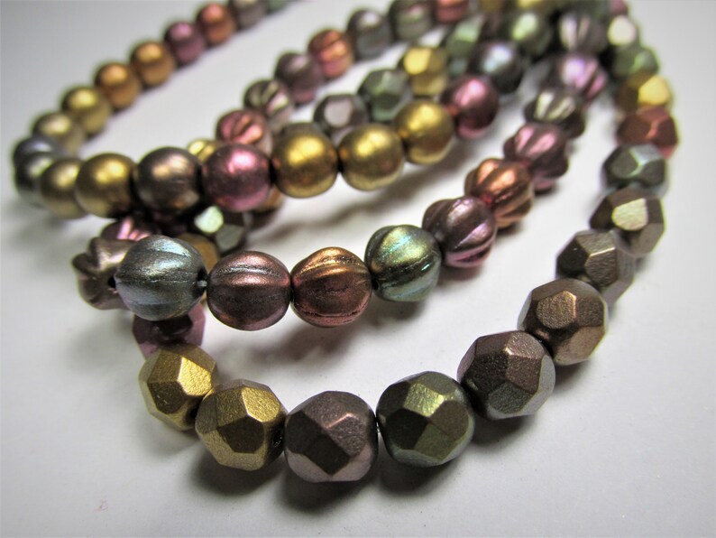 Metallic Mix Bronze Copper Antique Gold Dark Green and Dark - Etsy