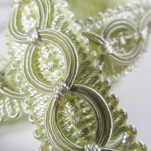Ivory Cream Circle Patterned 3/4 Inch Fancy Braided Decorator - Etsy