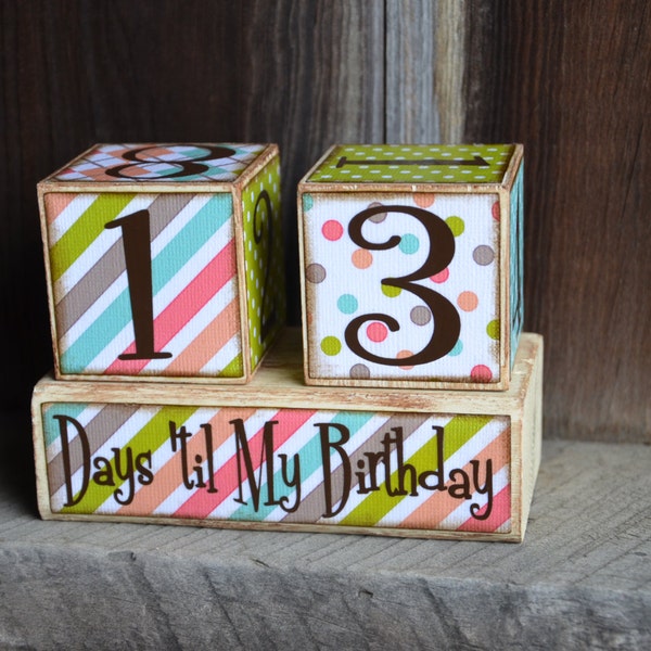 Countdown Blocks - Etsy