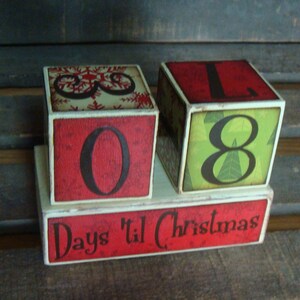 Christmas Countdown Advent Blocks - Etsy