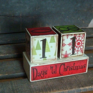 Christmas Countdown Advent Blocks - Etsy