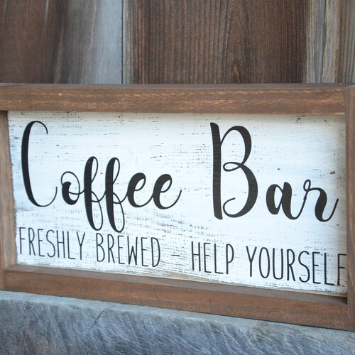 Coffee Signs Kitchen Signs Coffee Bar Sign Rustic Kitchen - Etsy