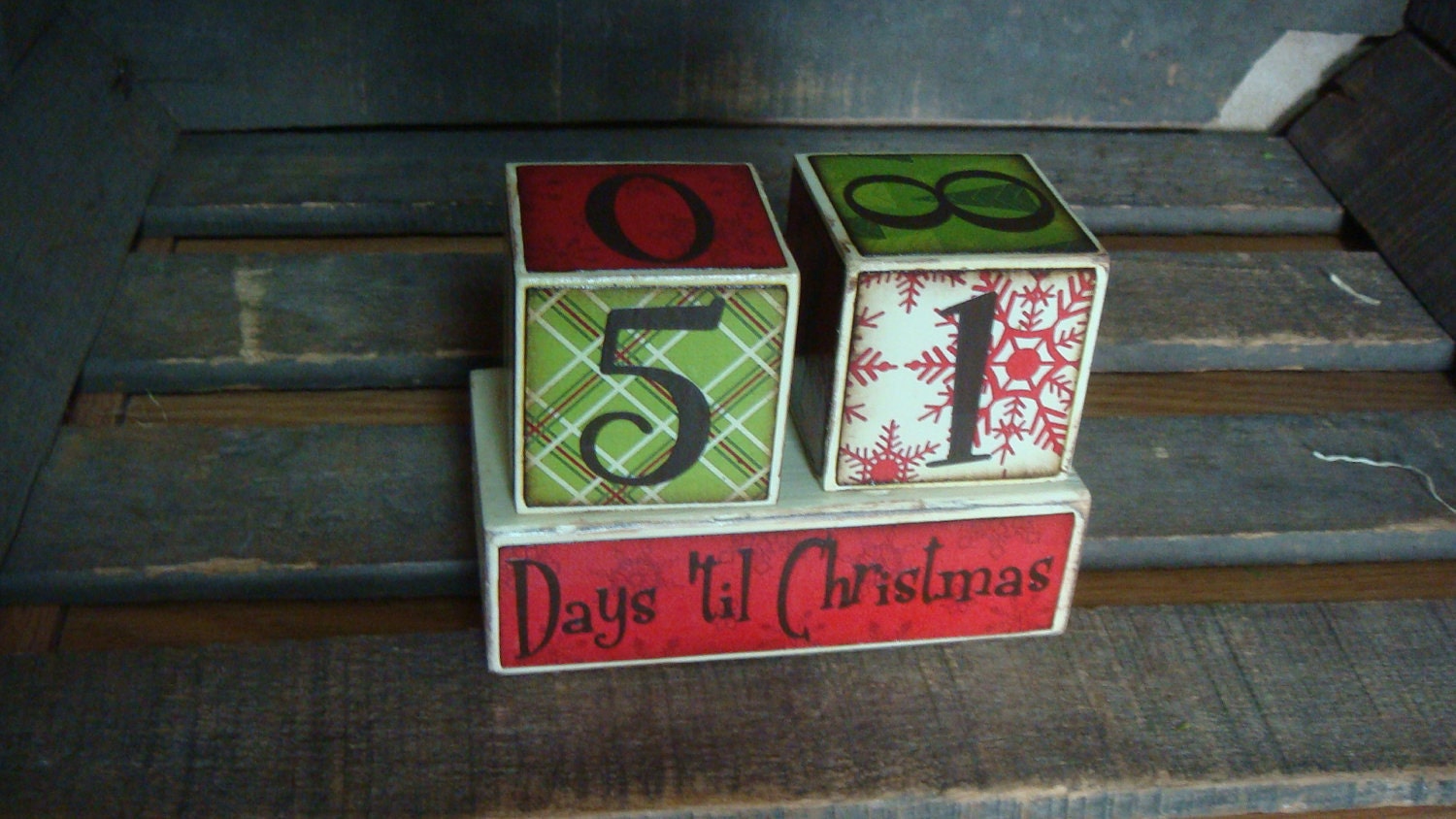 Christmas Countdown Advent Blocks - Etsy